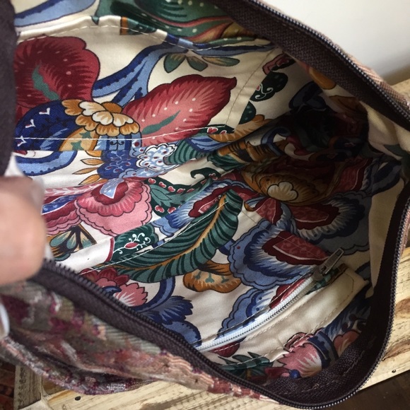 Bags | Vintage Floral Canvas Tapestry Shoulder Bag | Poshmark
